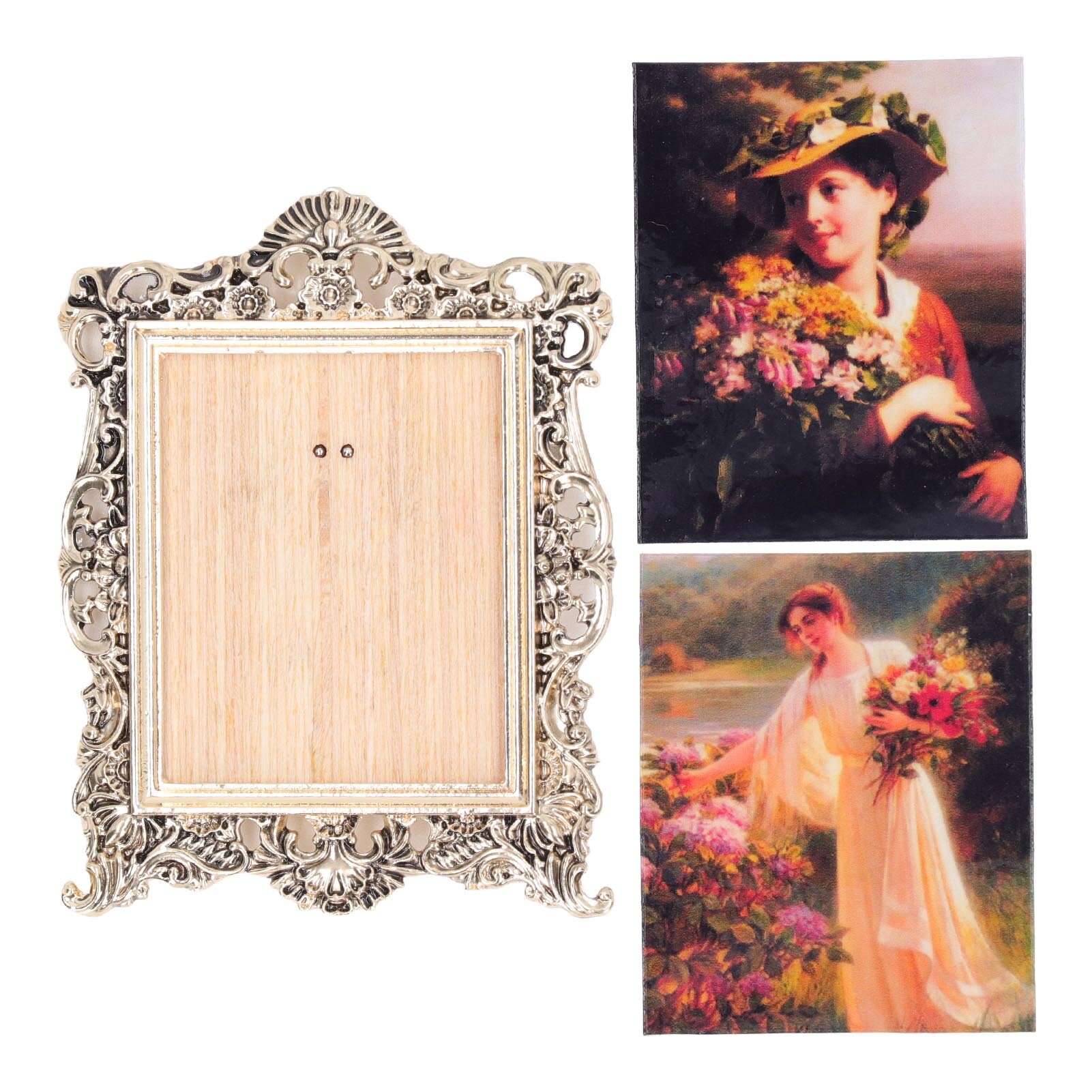 1:12 Большая миниатюрная европейская винтажная фоторамка для кукольного домика, аксессуары для кукольного домика B