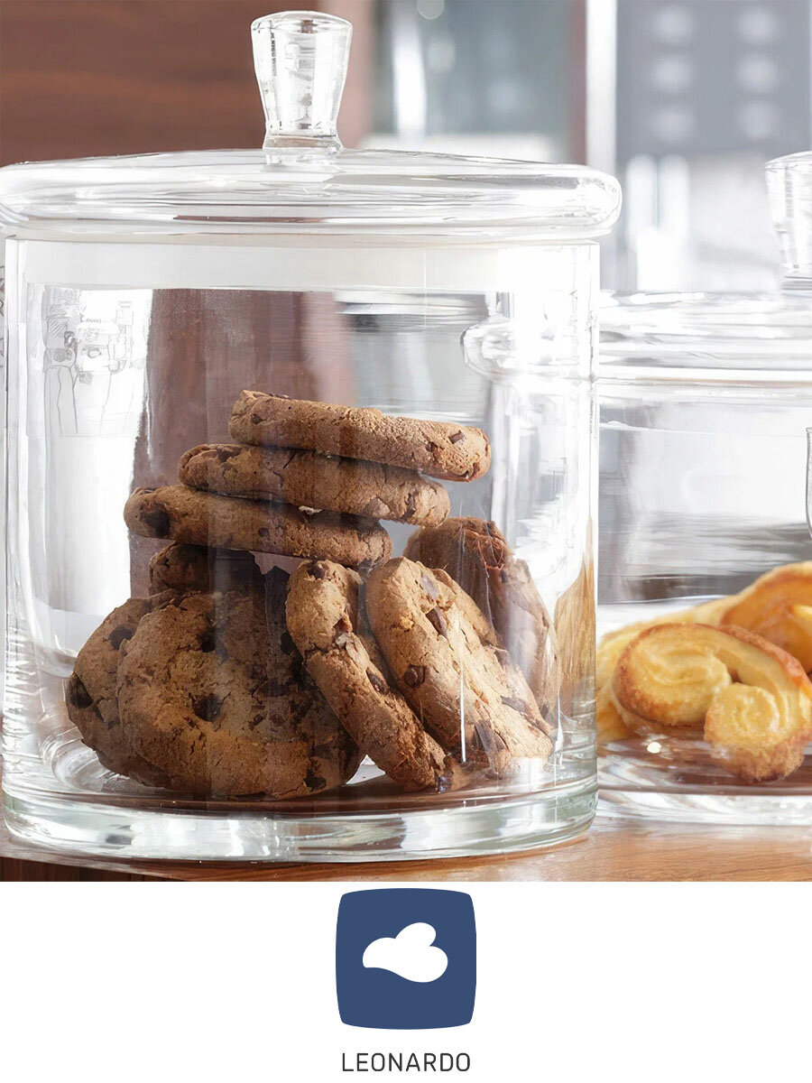 Конфетница с крышкой Leonardo Top, стеклянная, подходит для ПММ