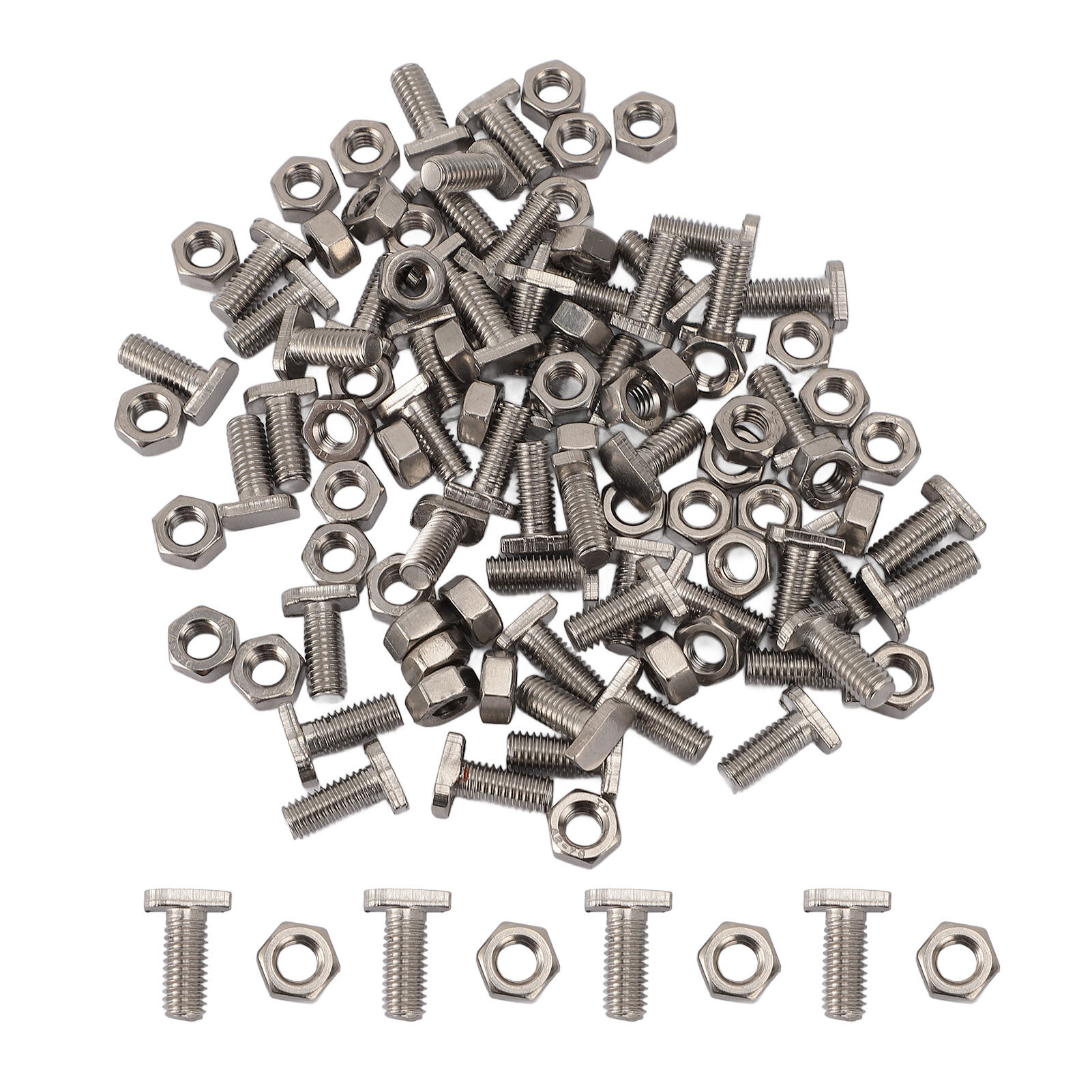 Комплект Болтов И Гаек: 50 Шт. М6x14 Нержавеющая Сталь 304 - Высокая Прочность Для Теплицы, Удобный Шестигранник Для Монтажа For Сад И Огород