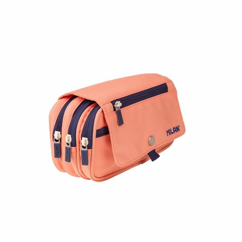 MILAN 1918 пенал школьный, канцелярский на 4-х молниях 24*13*10 см 08149SNCP