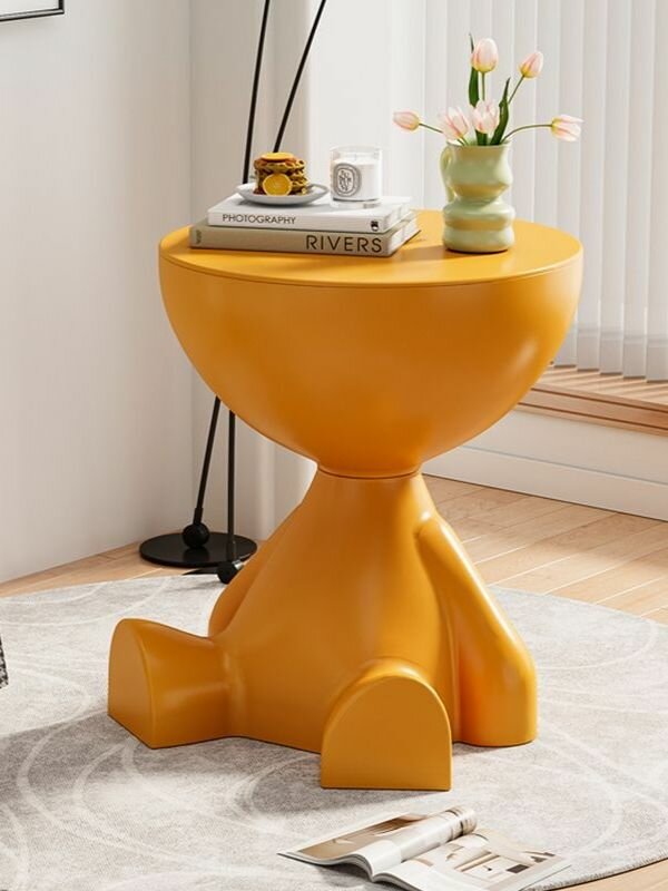 Тумба прикроватная, ABS/биопластик, влагостойкая, 37 см x 37 см х 41 см, оранжевая