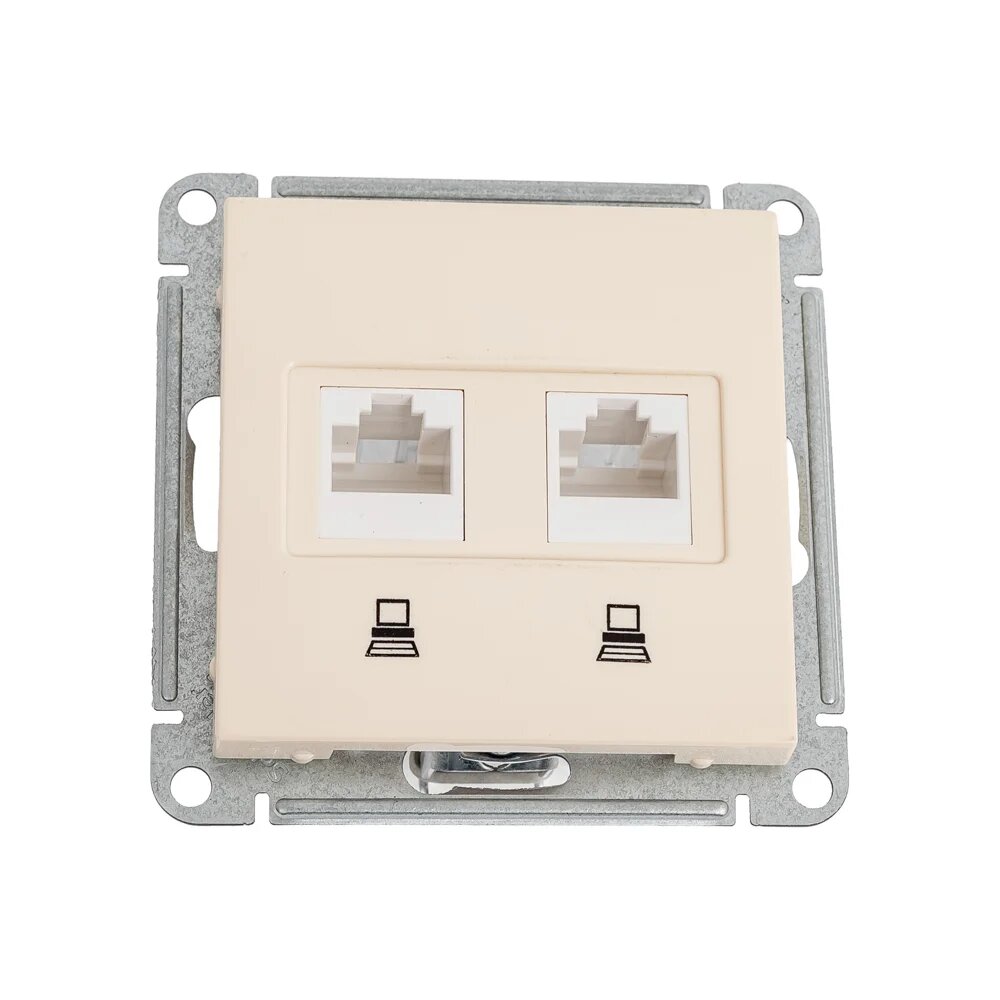 Systeme Electric ( Schneider Electric) W59 розетка двойная компьютерная rj45 кат.5e, механизм, слоновая кость RSI-251KK5E-2-86