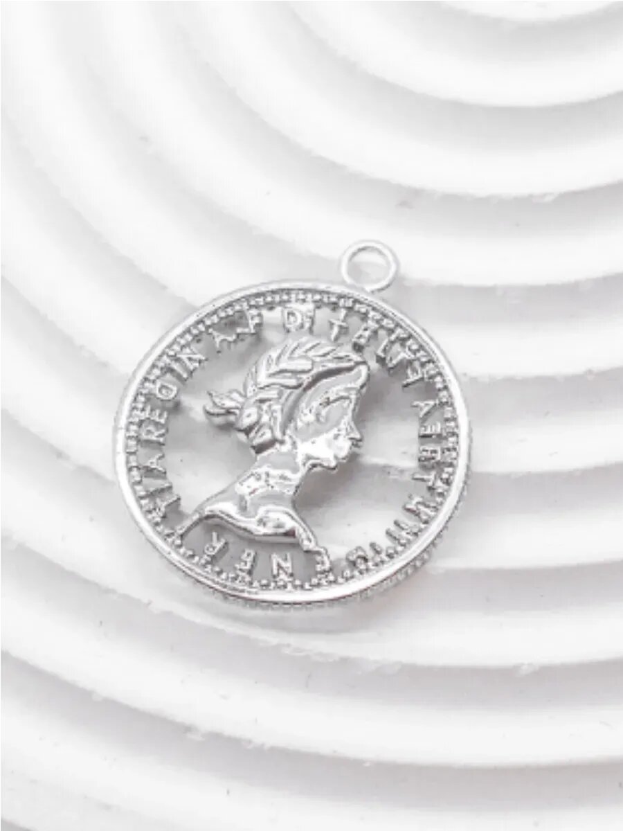 8250 Серебристая подвеска римская монета 1шт для бижутерии