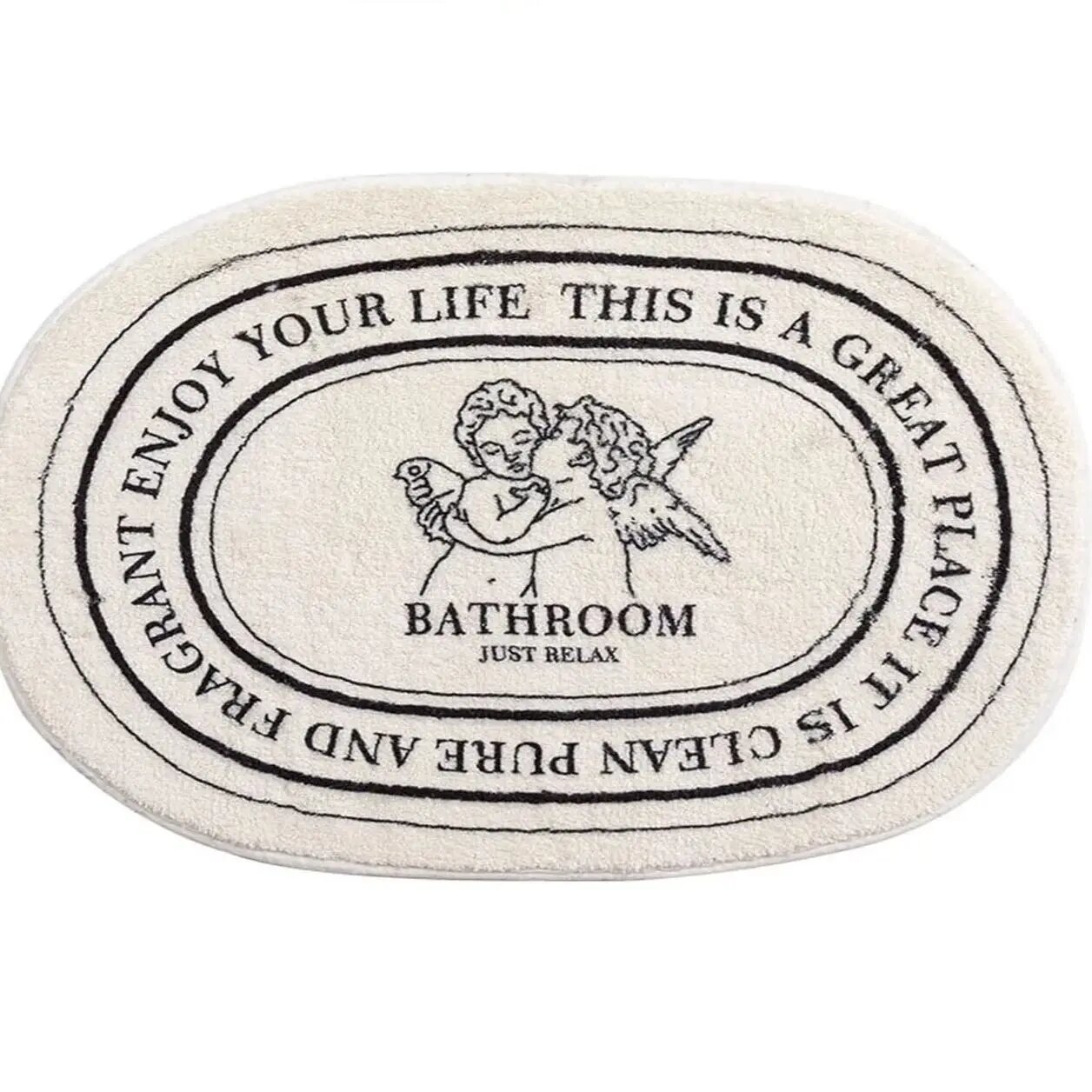 Ангельский коврик для ванной Cherub, Простой противоскользящий быстросохнущий коврик Nordic