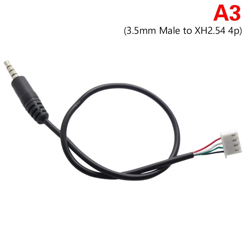 Аудиокабель AUX с разъемом 3,5 мм, «папа-мама», 3-жильный стереокабель, клеммный кабель XH2.54 3p