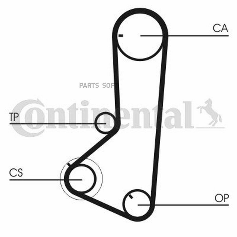 CONTINENTAL CT836 Ремень ГРМ CONTITECH CT836