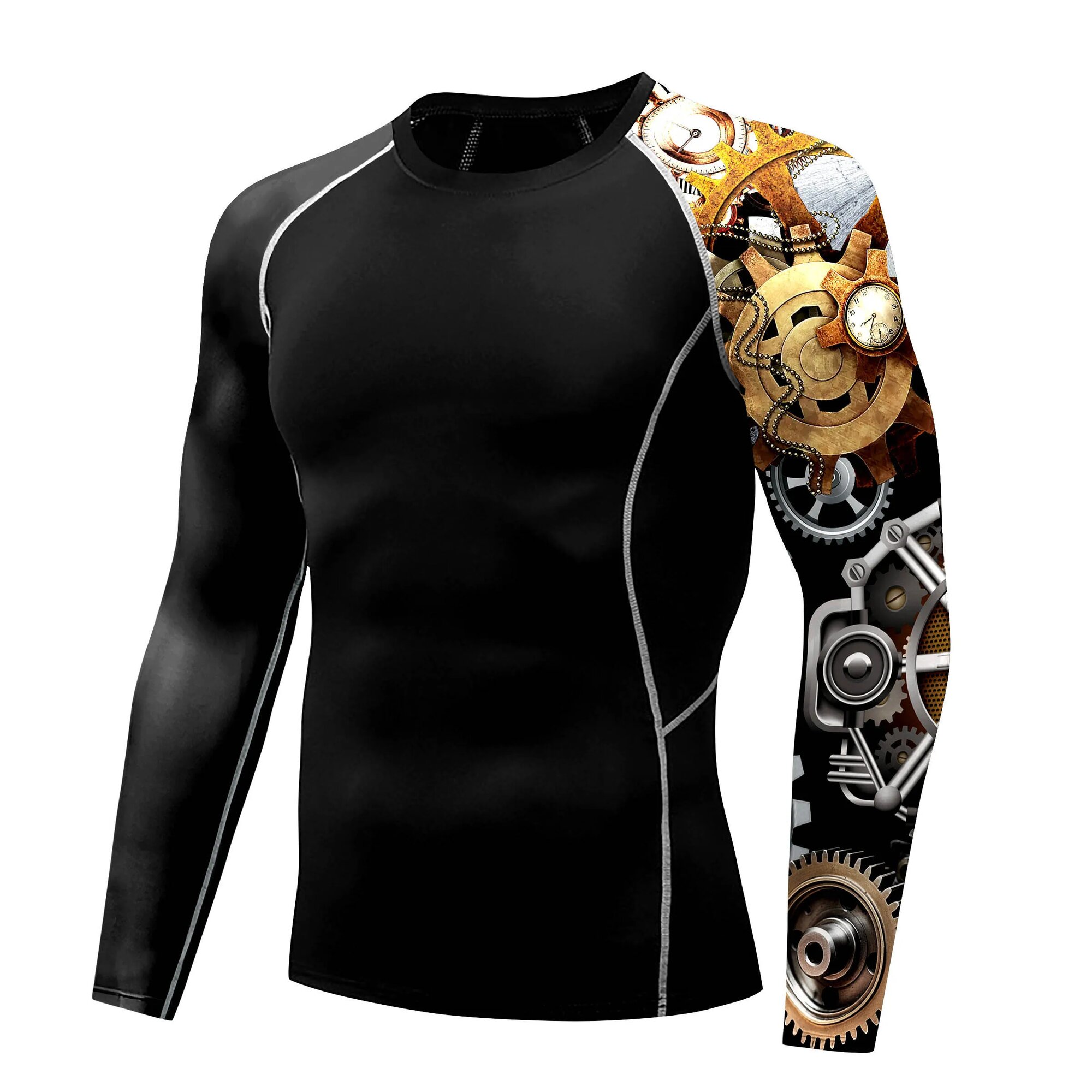 Быстросохнущий Мужской гидрокостюм Nadanbao с длинным рукавом для серфинга, рубашки для тренажерного зала, футболка для фитнеса, летняя одежда для плавания, мужская одежда