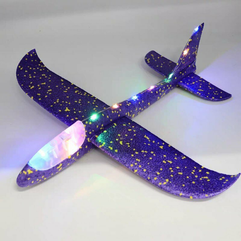 Большой пенопластовый самолёт 48 см-светящийся