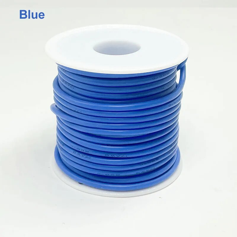 Силиконовый провод LKLB 30-16 AWG луженая медная 30 AWG-100m, Blue