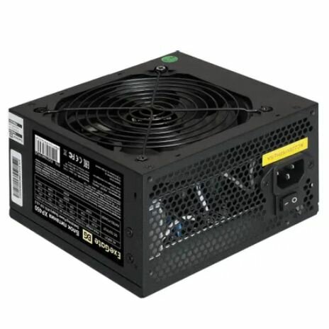 Блок питания ExeGate XP450 EX219461RUS-PC 450W (EX219461RUS-PC) черный - 450 Вт, ATX 20+4 пин, 4 pin + 4 pin CPU, 3 SATA, 1 x 6+2 pin PCI-E