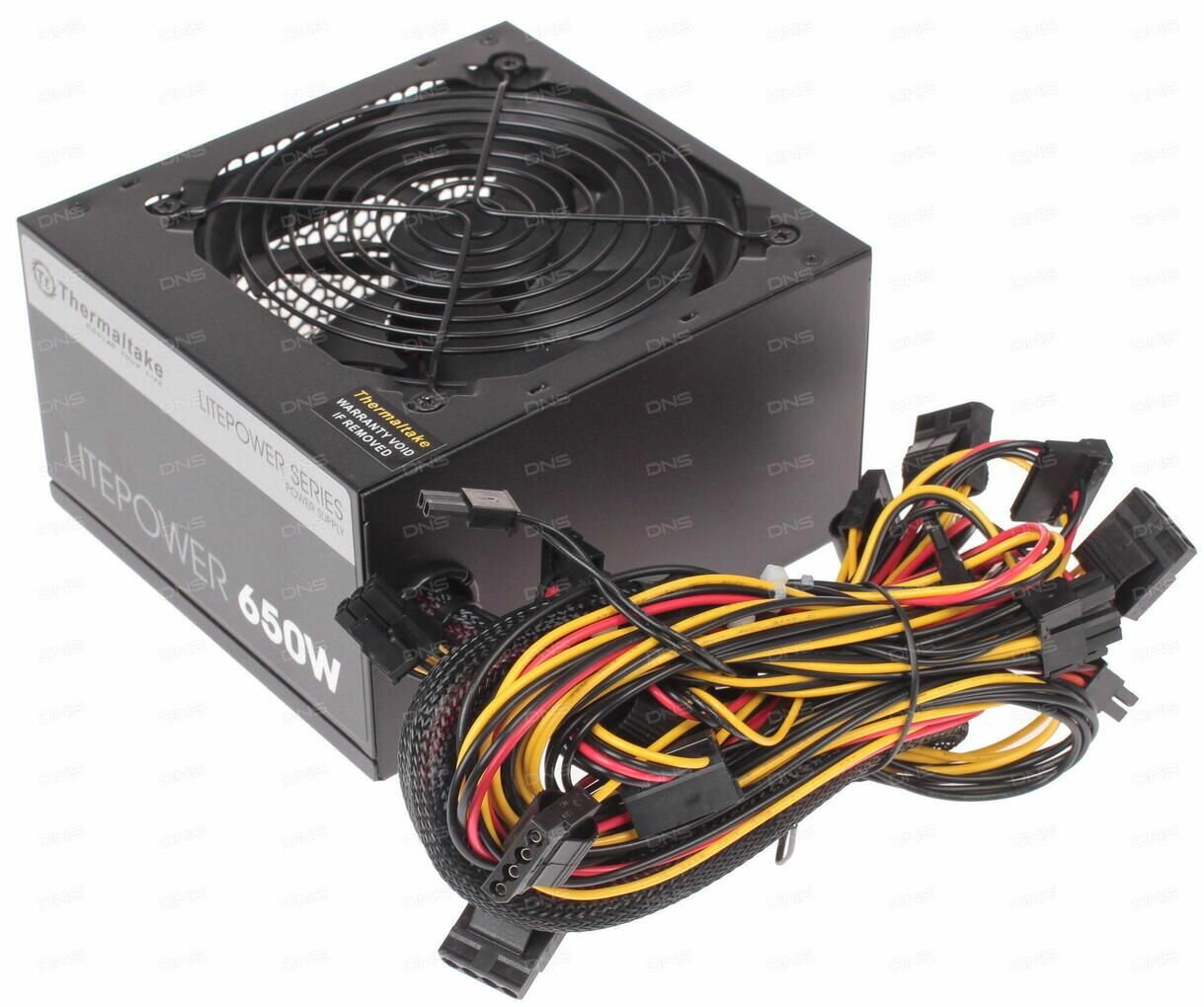 Блок питания Thermaltake Litepower 650W (LTP-0650-2) черный - 650 Вт, ATX 20+4 пин, 4 pin + 4 pin CPU, 5 SATA, 2 x 6 pin PCI-E