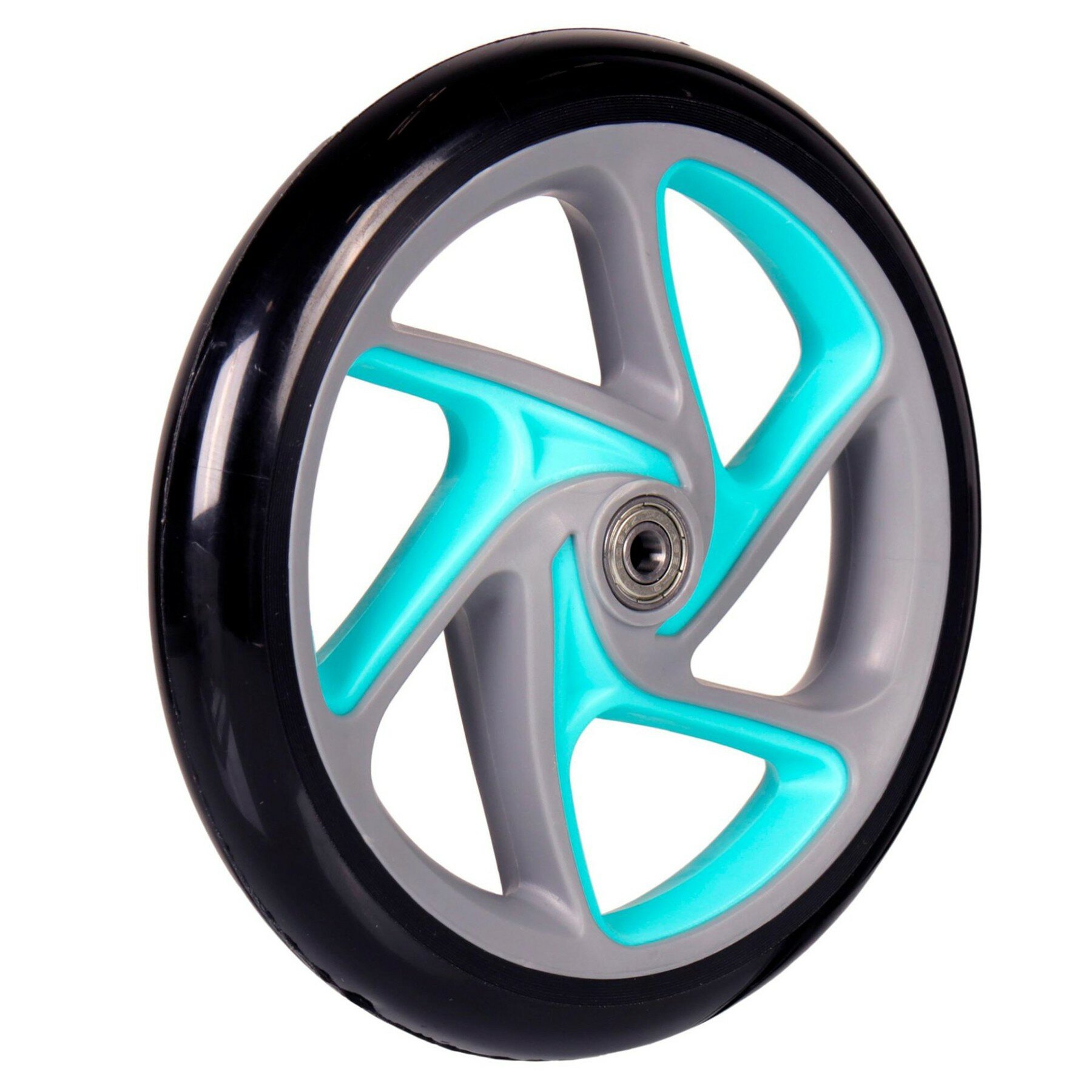 Колесо для самоката Comiron (200 мм. + Abec-9), без втулки - Blue-Grey/Black