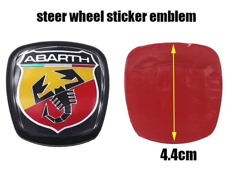 Наклейка на руль Abarth, эмблема 4.4 см