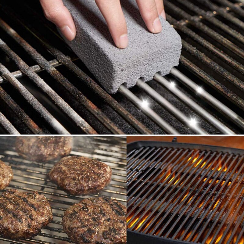 Шт. в упаковке для чистки решеток для гриля Brick Block Brick-A Magic Stone Pumice Grilling Cleaner Accessories for BBQ Grills, Racks, Flat Top Cookers