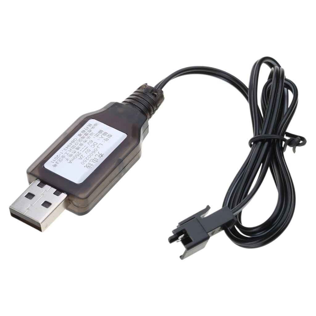 USB-Кабель Для Зарядки Шнур Питания Провод для 6V NiCd NiMH-Литиевых Аккумуляторов с Разъемами SM2Pin для автомобилей