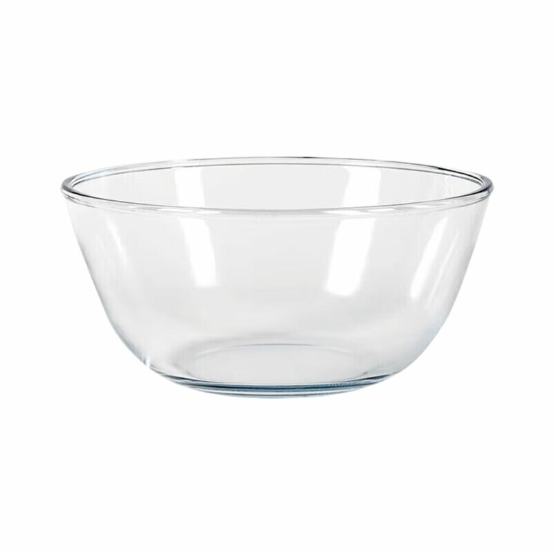 Стеклянная миска Maxcook для салатов, фруктов и супов 4.5 л жаропрочная, устойчивая к царапинам, из боросиликатного стекла