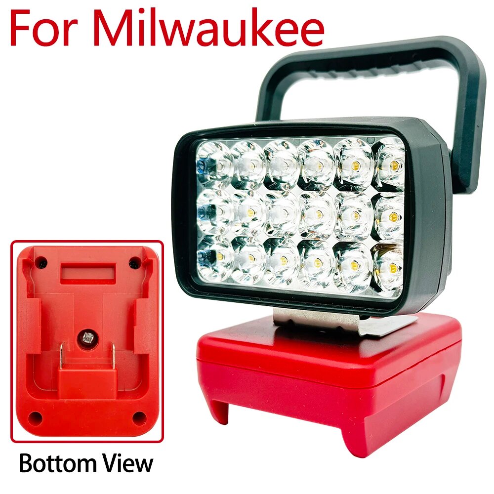 Портативные фонари Dawupine для аккумуляторов Makita BL1830, Milwaukee, Dewalt 18В 20В For Milwaukee