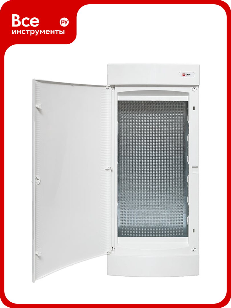 Слаботочный навесной щит EKF "Unix" белая дверь 4 габарит IP41 PROxima ux-4m-nw, для сборки силовых распределительных и
