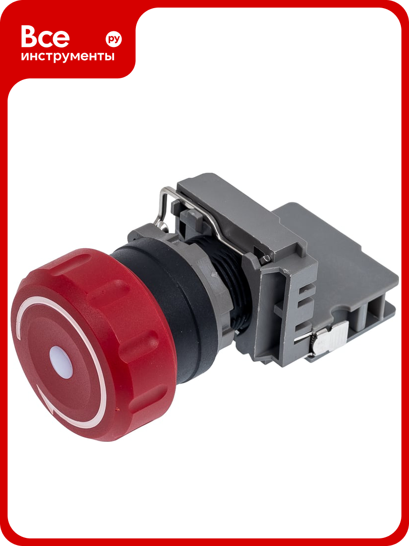 Аварийная грибовидная кнопка CONTA TA22SAM1-MZ/PC/ZZ/NC 00-00012405, пластиковый корпус, защита IP67 уровня