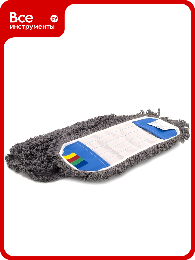 Плоский моп A-VM 50х15 см, хлопок CN3010, для влажной уборки твердых напольных