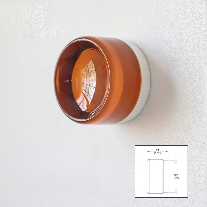 LED настенный светильник Barcato стеклянный, 4 цвета, 6-10 Вт, Тёплый белый (2700-3500 K), ORANGE