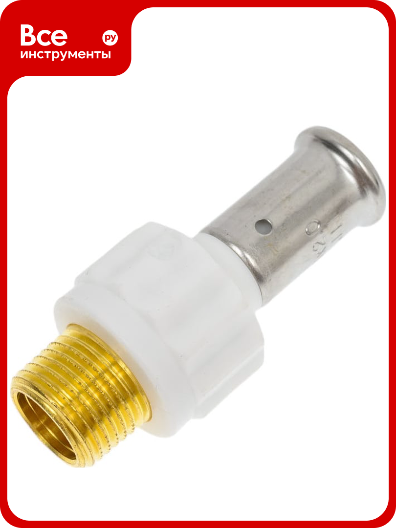 Муфта HENCO НР, ПВДФ пресс , белая, 16x1/2 17PKW-1604