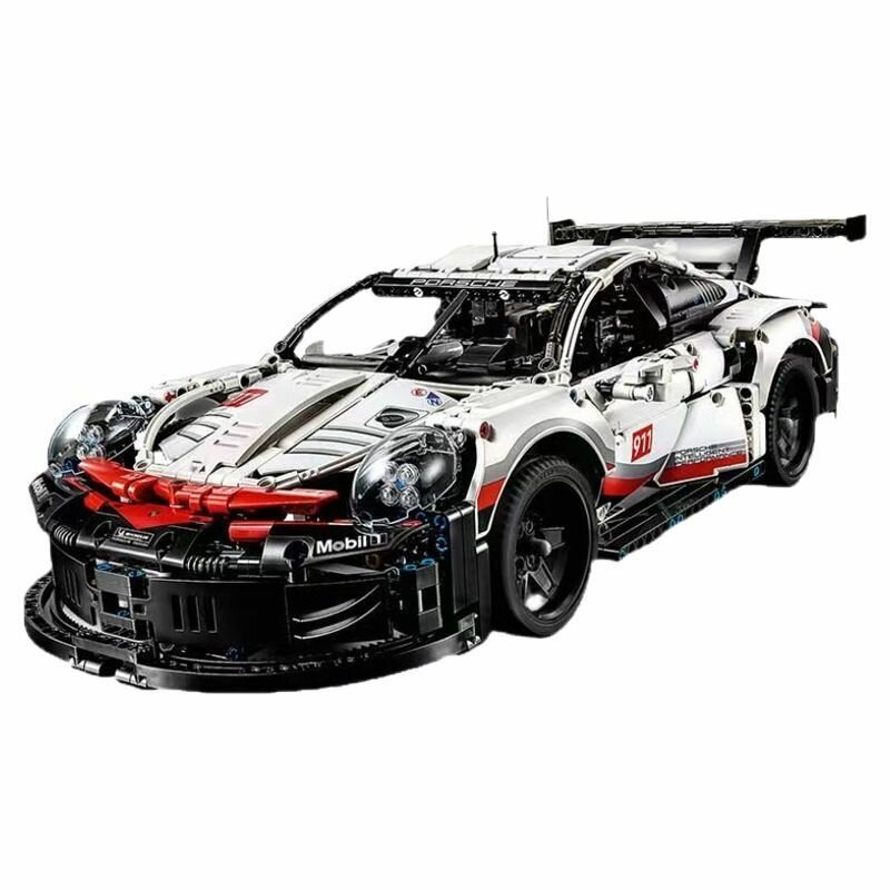 Гоночная модель "Porsche 911RSR", строительный блок, многоцветная, 1631 деталь