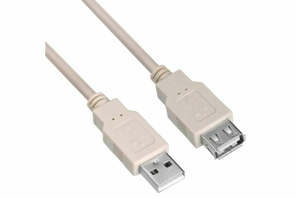 Кабель Dahan USB2.0-AM/AF белый, 1.8 метра
