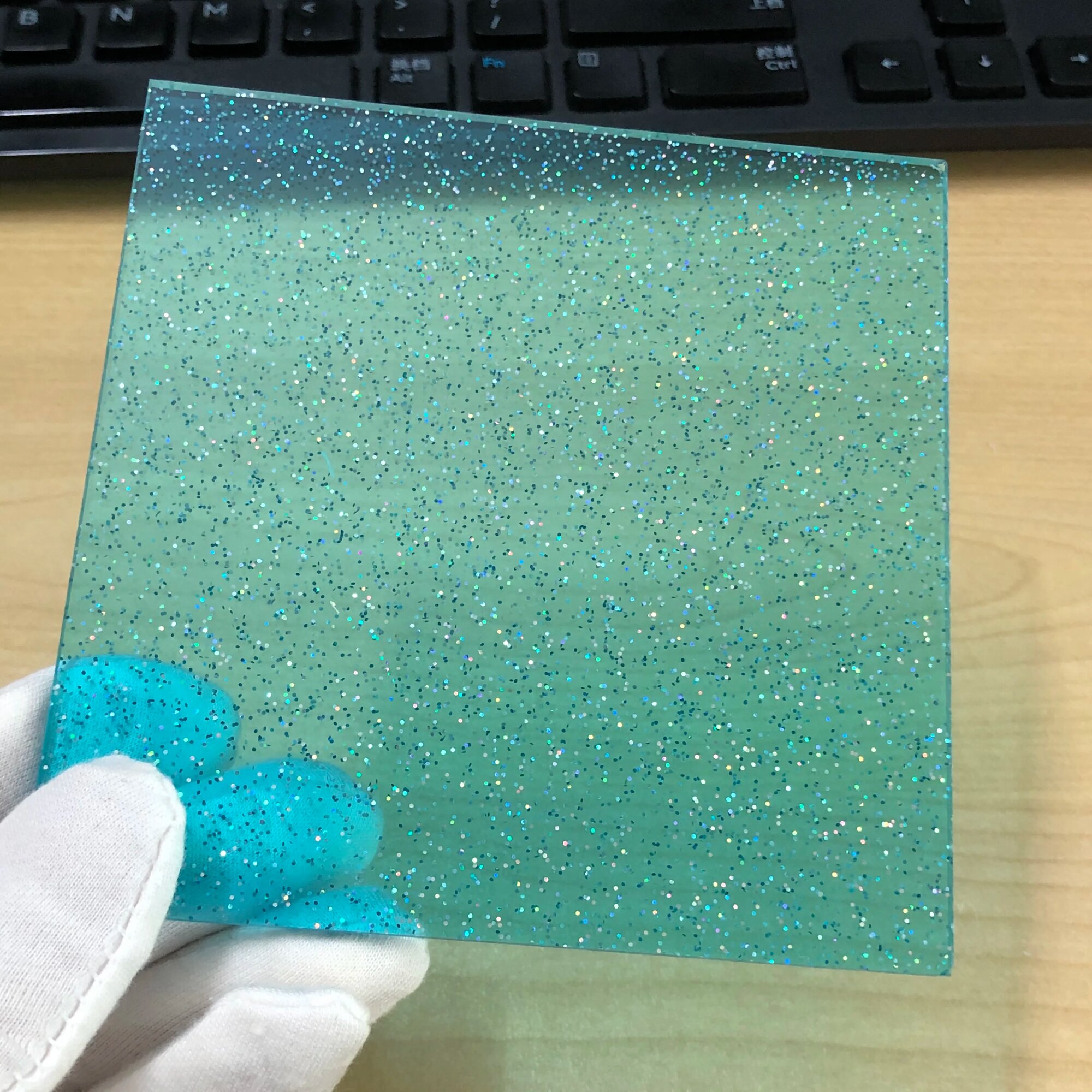 Голографический акриловый лист CXXCL 3 мм 300mmx300mm, Q004-Blue