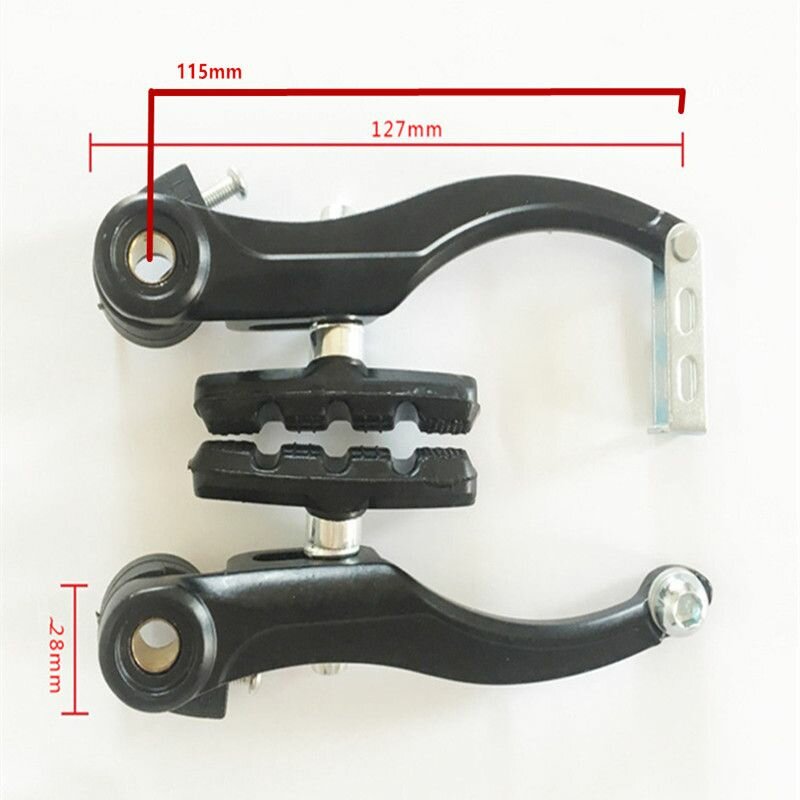 Задний велосипедный комплект V-образных тормозов MTB Комплект линейных тяговых суппортов с тормозными колодками и рычагами черного цвета