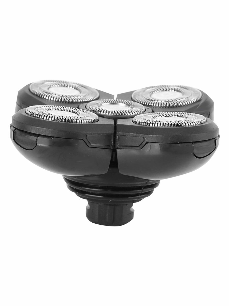 Водонепроницаемая электробритва для бороды с 5 лезвиями и вращающейся головкой, дорожными аксессуарами и сменными лезвиями в комплекте