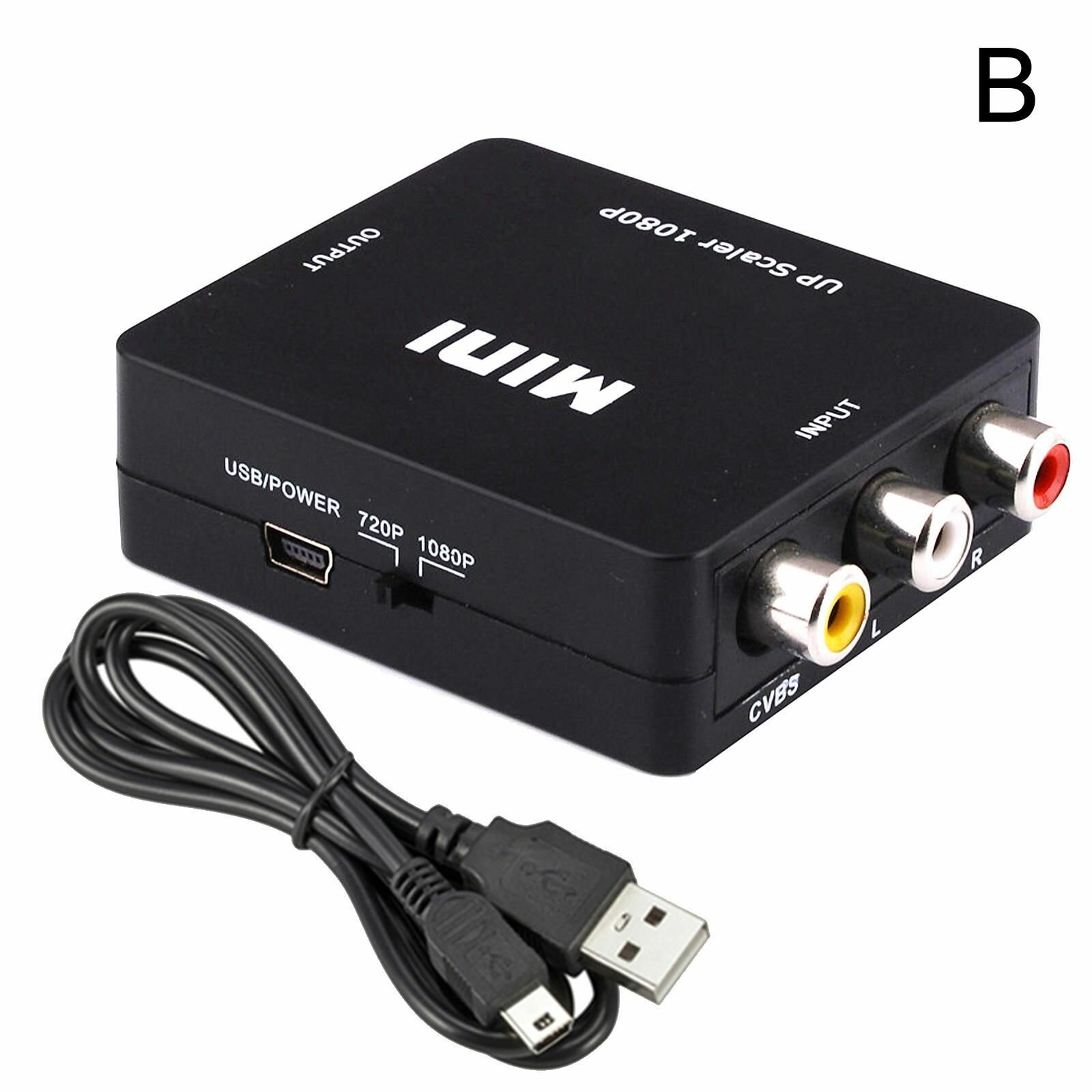 Преобразователь HDMI в AV , Подходит для телевизоров, DVD, видеомагнитофонов VHS и т. д.