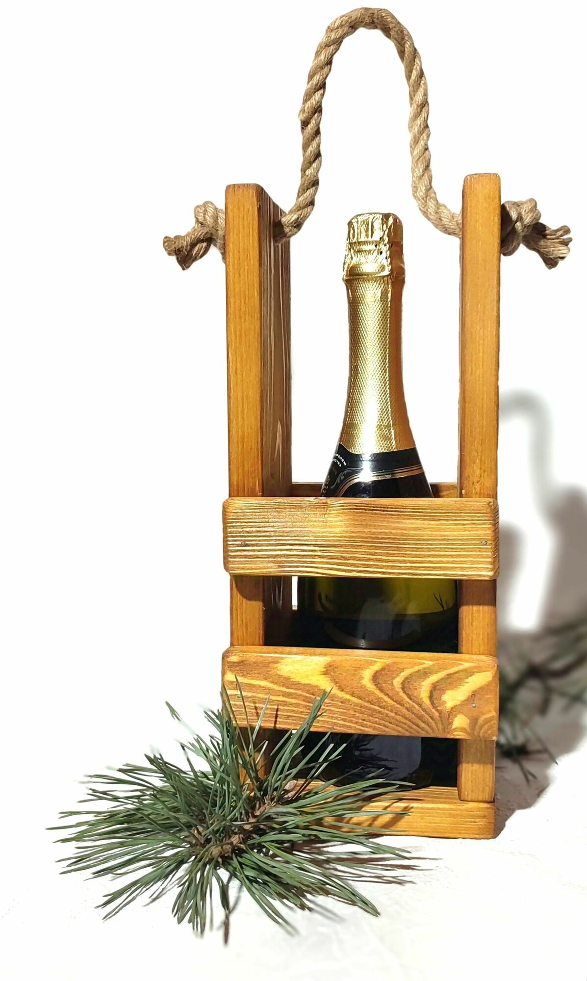 Подарочная деревянная коробка для бутылки