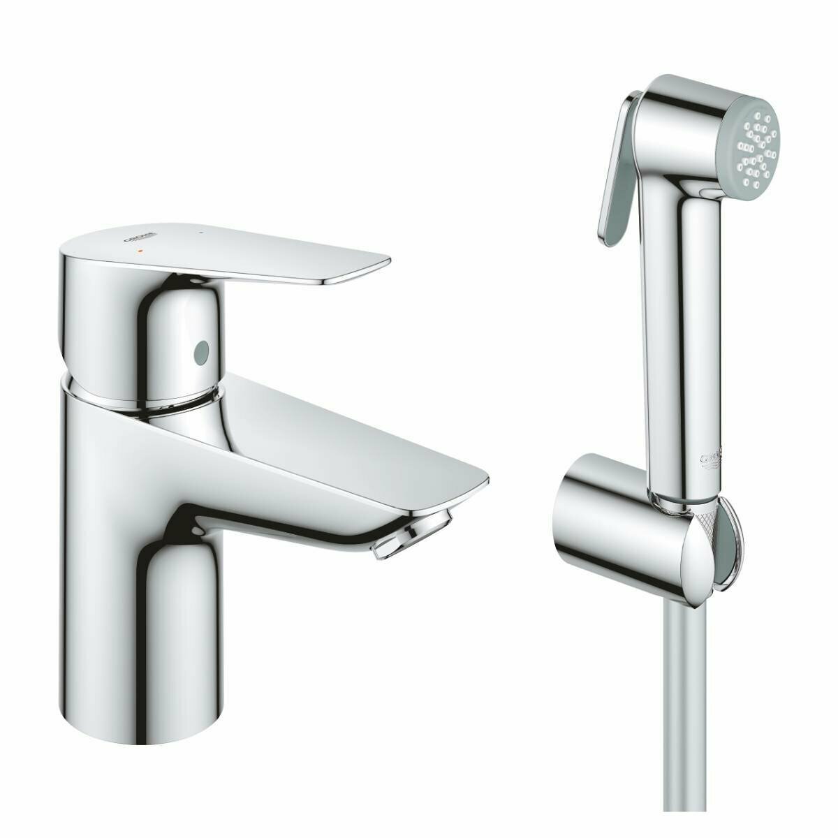 Смеситель для раковины GROHE BAU EDGE 23757001 (хром, L-10,6 H-8,2)