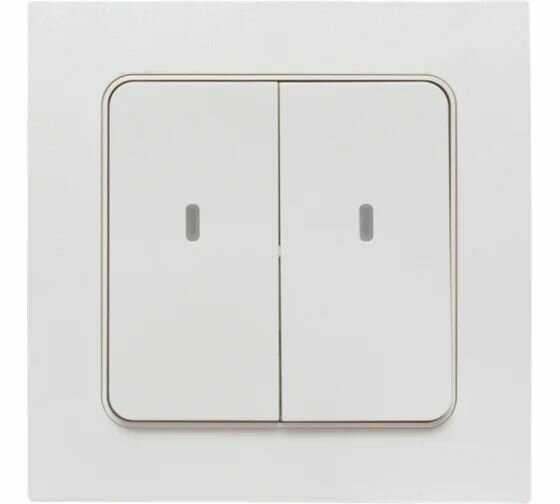 Выключатель кнопочный С/У умный беспровод. 2-кл. (в сборе) Wi-Fi Zigbee белый Стокгольм EKF