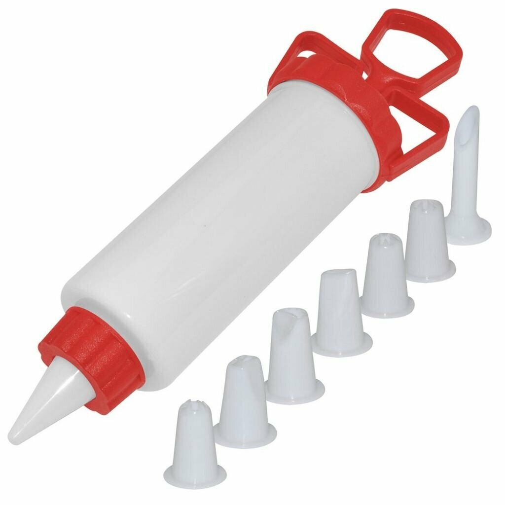 Шприц кондитерский Мультидом полипропиленовый для крема, 8 насадок