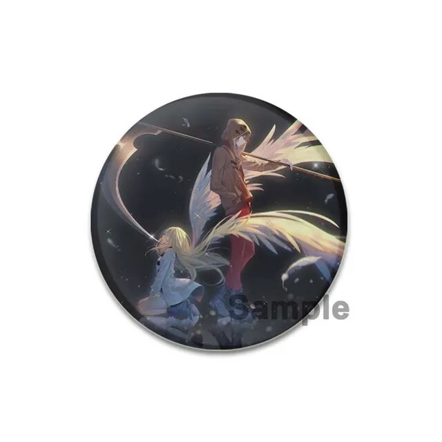 58 мм аниме «Ангелы смерти», заколки на пуговицах, милая интересная брошь с персонажем для рюкзака, украшения одежды, модные подарки