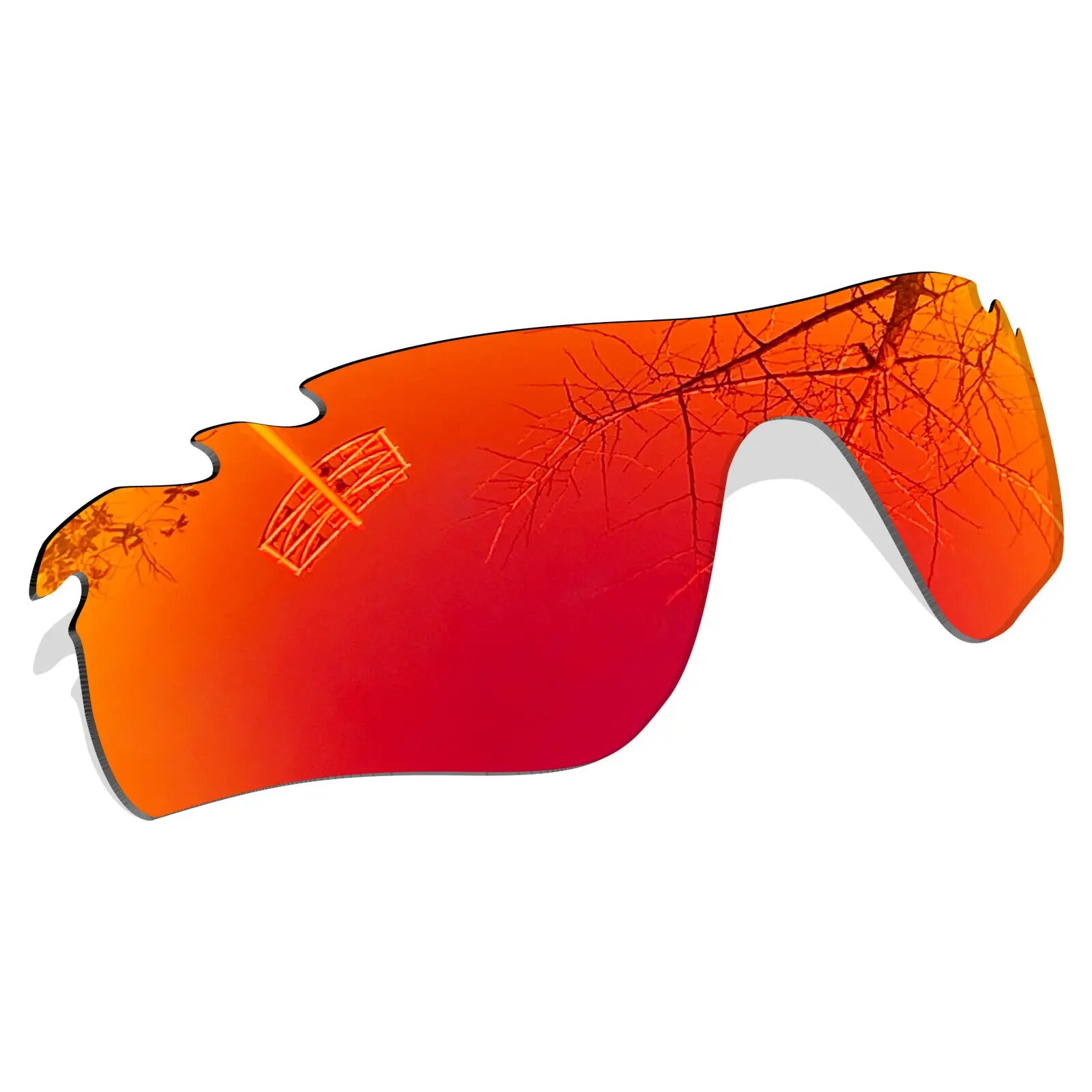 Сменные линзы Bwake для Oakley RadarLock Path Fire Red, Оранжевый