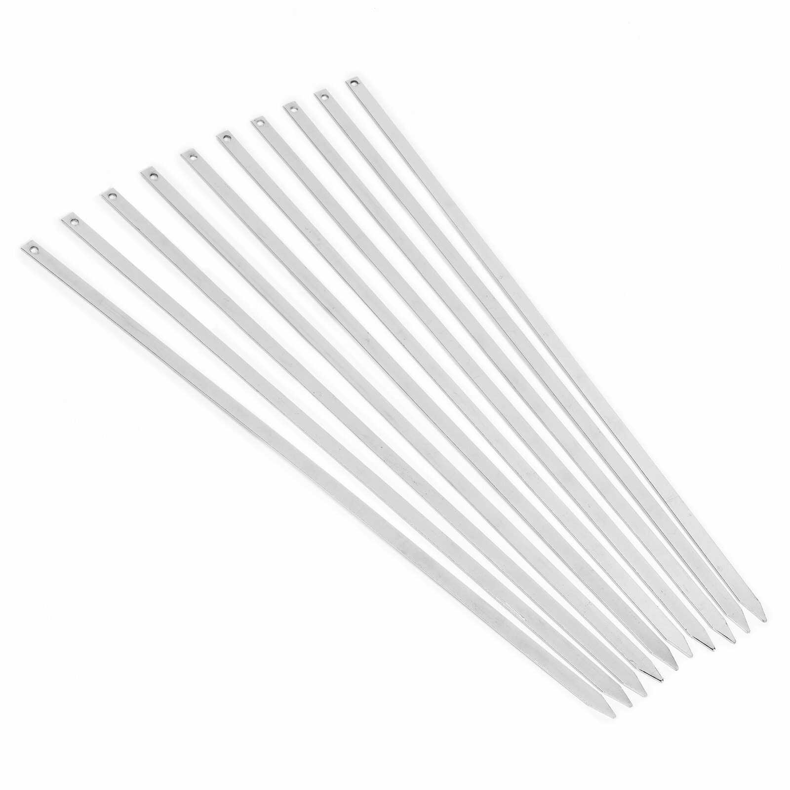 Набор шпажек - шампуров для шашлыка 10 шт, ширина - 1 см, 48 см, металлические