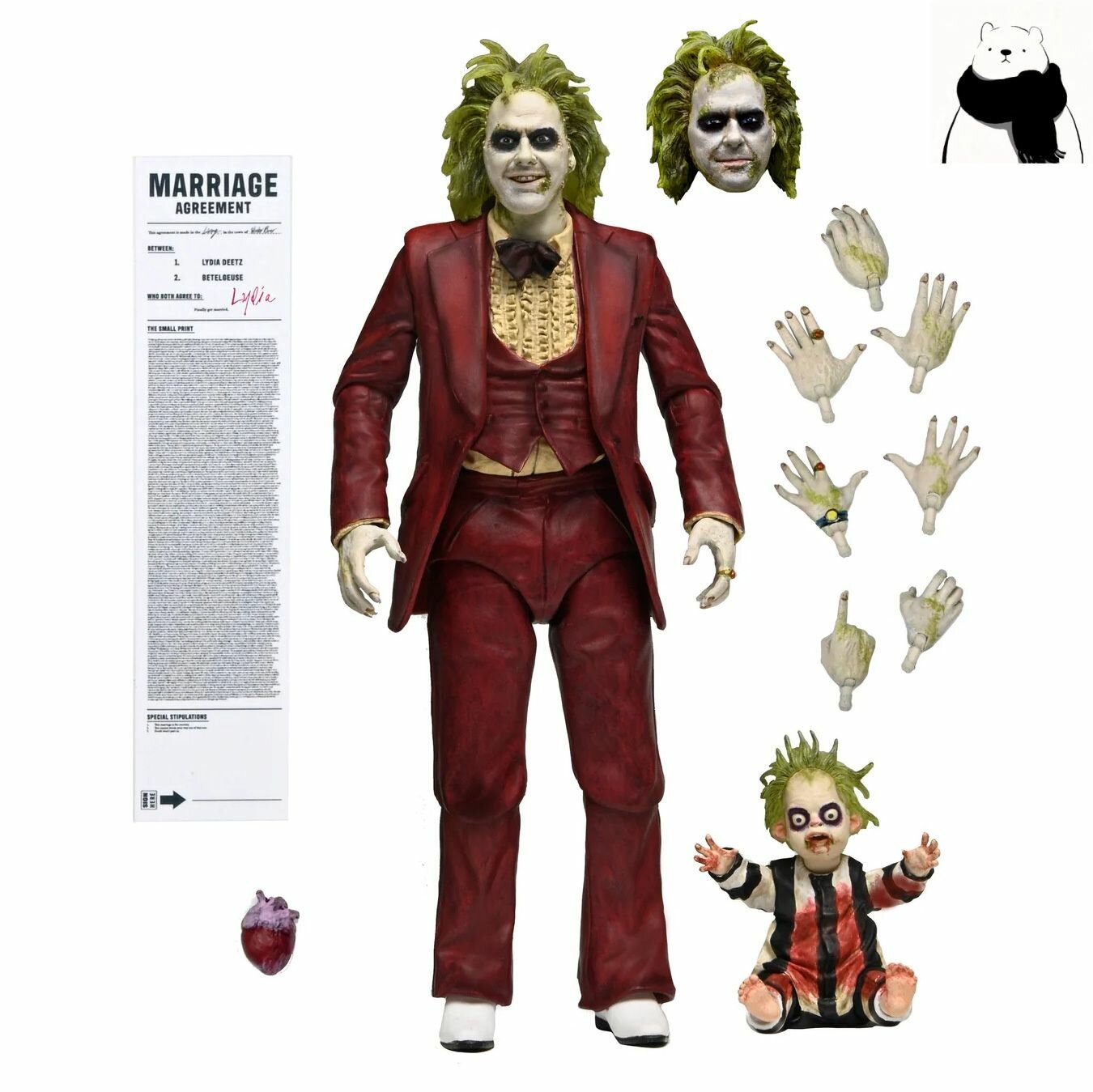 Коллекционная фигурка от NECA 57305. Битлджус. Ultimate Beetlejuice (Bio-exorcist) Ориг.