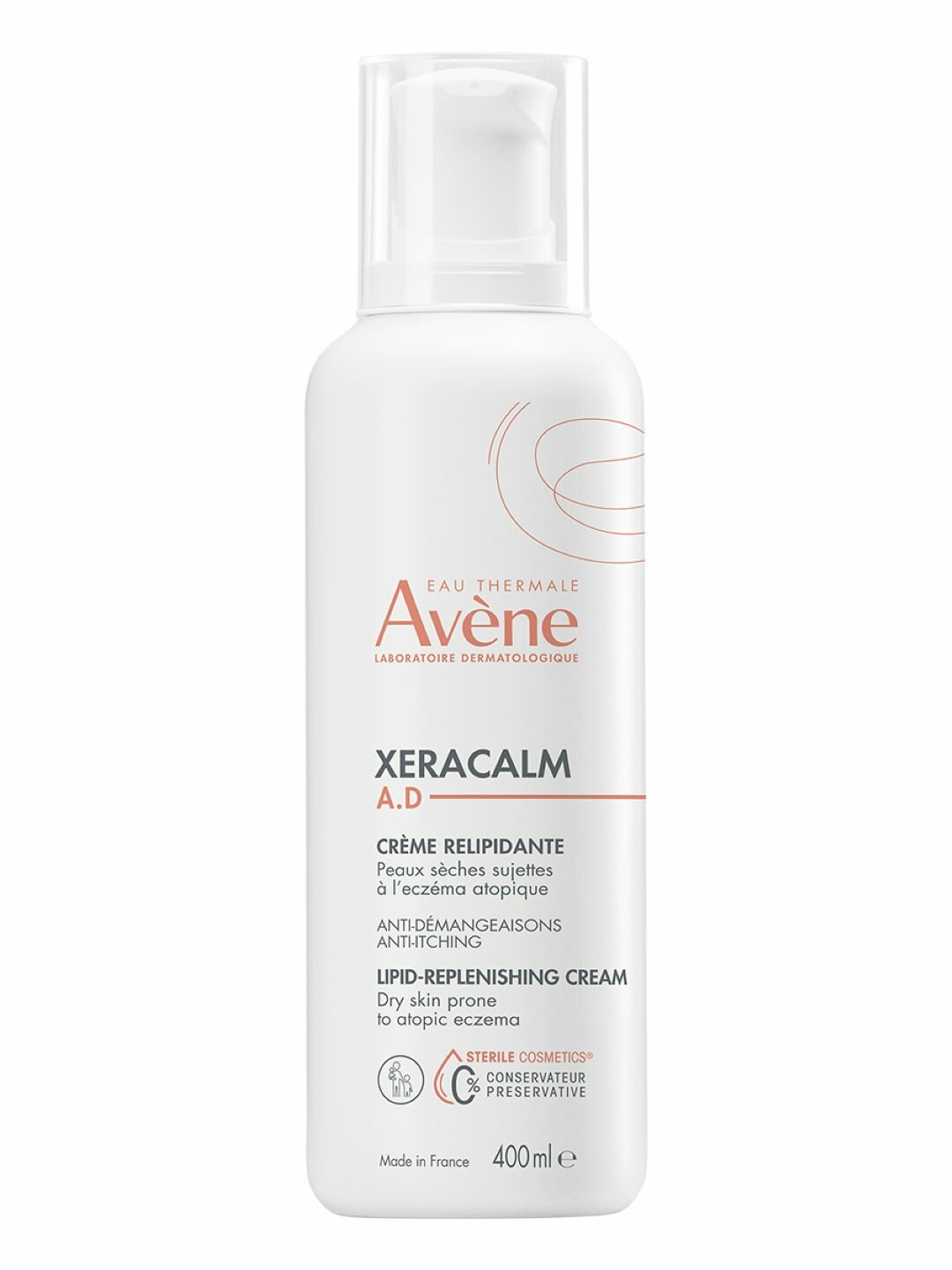 Авен ксеракалм АД Крем, 400 мл | AVENE XeraCalm A.D. Lipid-replenishing cream
