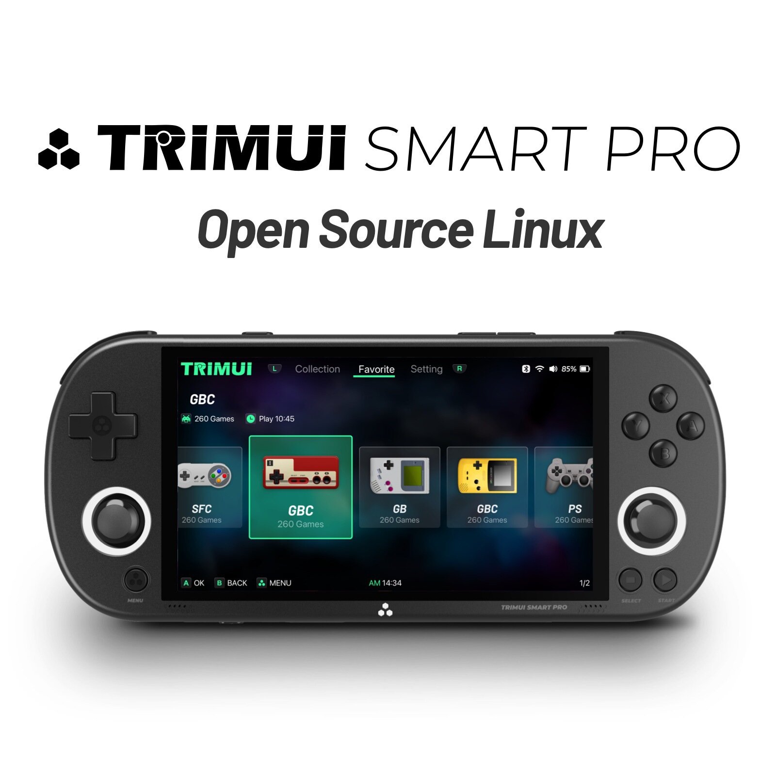 TRIMUI SMART PRO открытый карманный игровой компьютер IPS, винтажная игровая консоль GBA, аркадные игры PSP