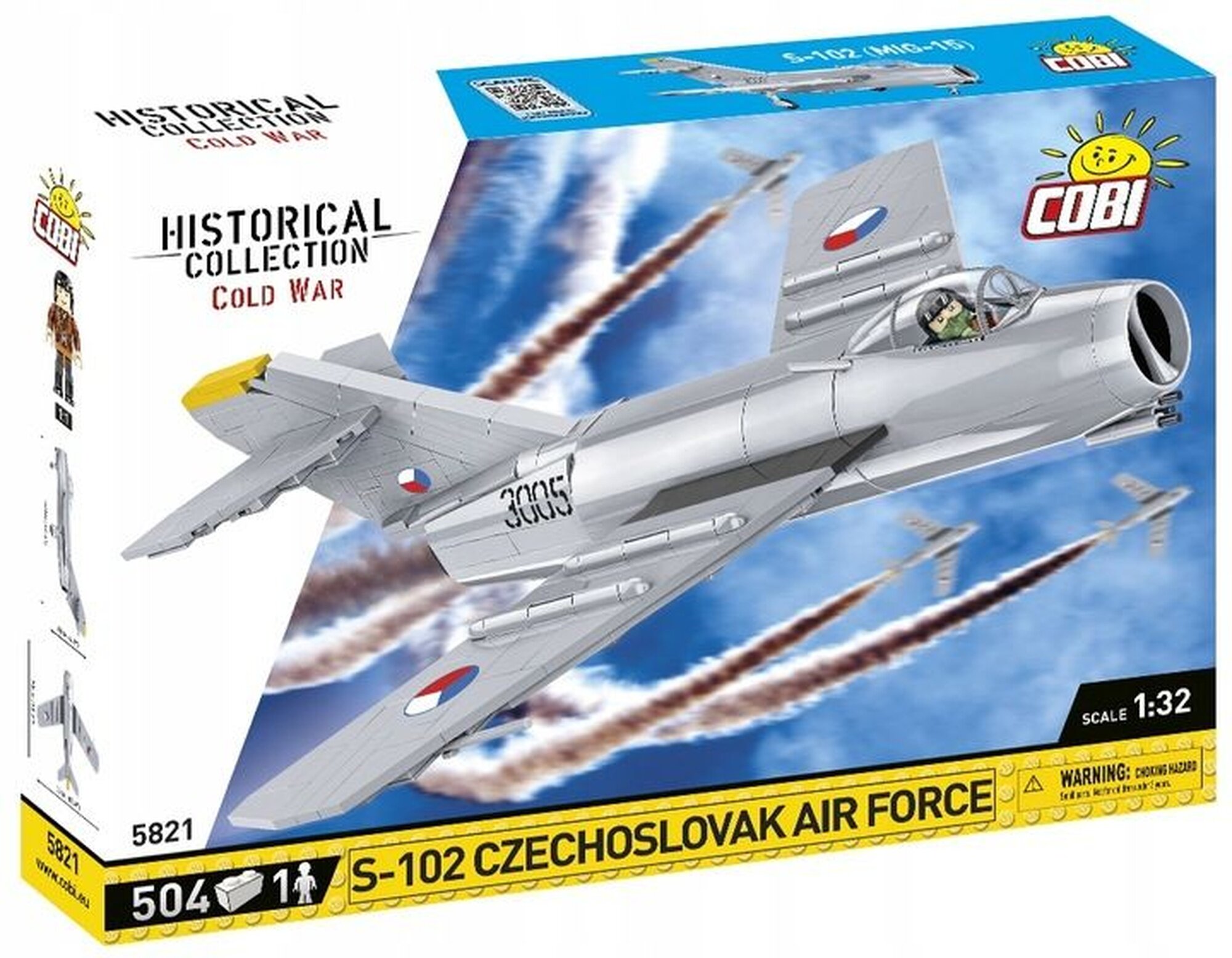 Конструктор пластиковый Cobi S-102 CZECHOSLOWAK AIR FORCE - Модель военного самолета - 504эл. - Коби 5821