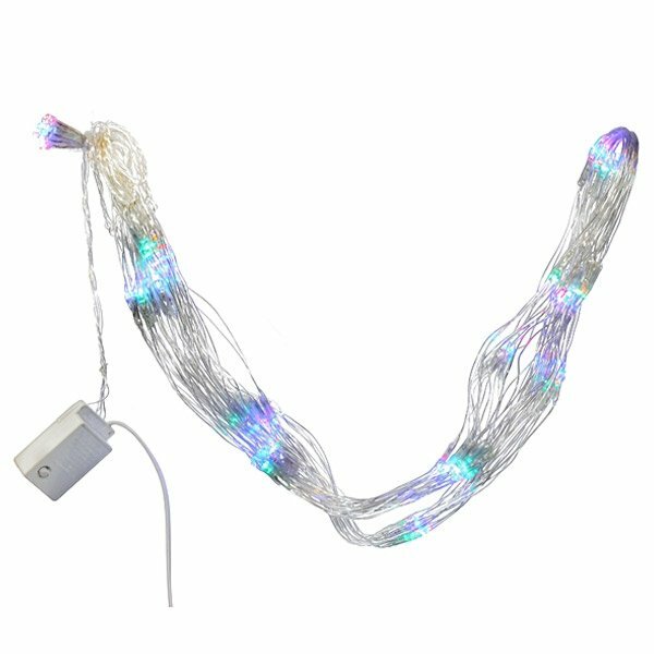 Электрогирлянда-сетка (120 светодиодов, 8 режимов свечения, шнур 1,5 м, разноцв, 5W), L 1,5 W 1,5 м KSM-618529
