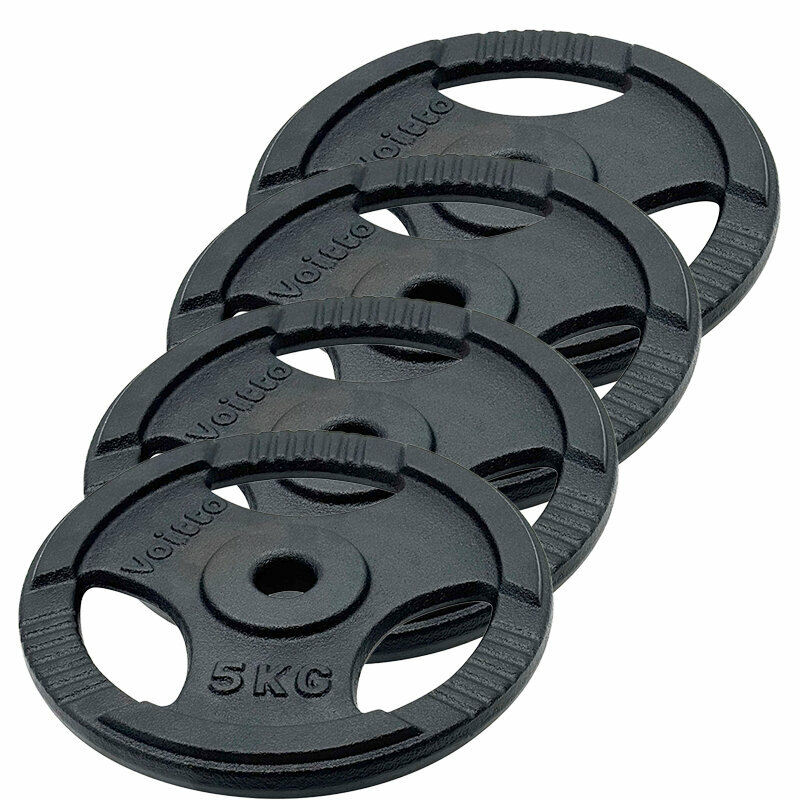 Набор чугунных дисков с 3-мя хватами Voitto V-201 5 кг (4 шт) - d26