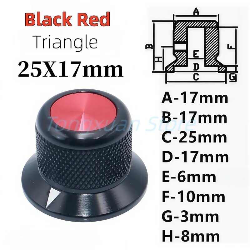 Черный потенциометр для гитары, Red Triangle
