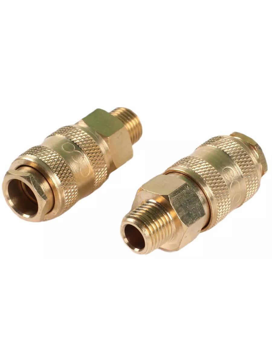 Разъемное соединение быстросъем мама , наружная резьба G1/4 латунь ECO (AB-F/MT14)