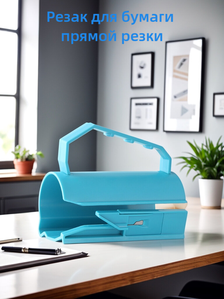 Прямолинейный цилиндрический нож для резки бумаги со сменными лезвиями, резак для бумаги, синий