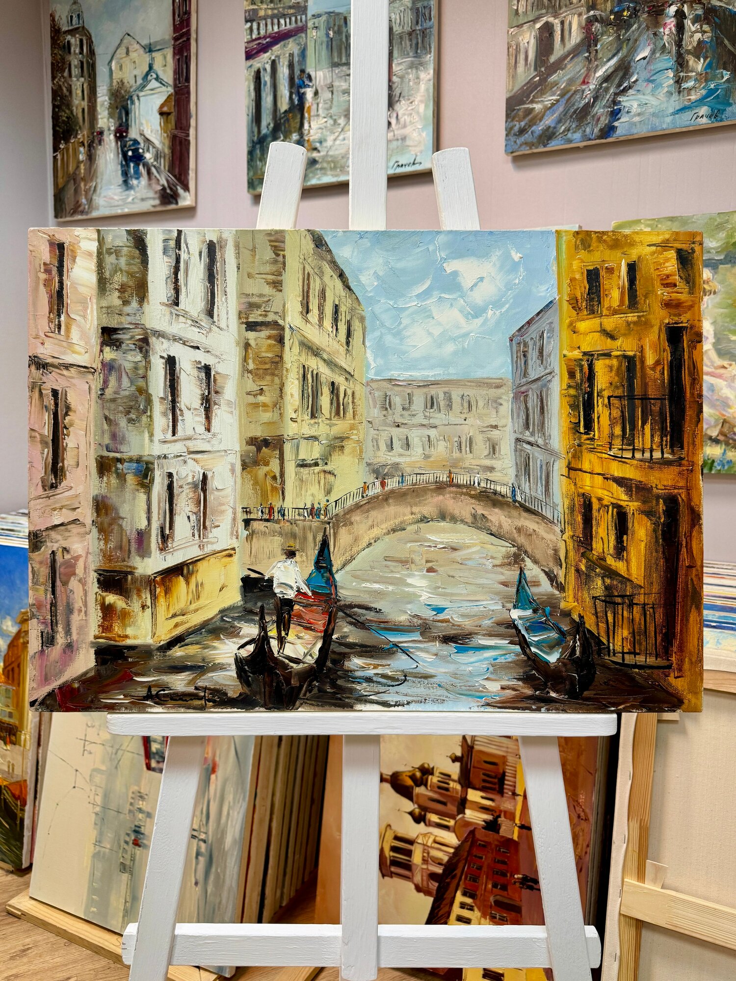 Картина маслом импрессионизм Италия, город Венеция 50х70 см. Художественная мастерская Грёзы.