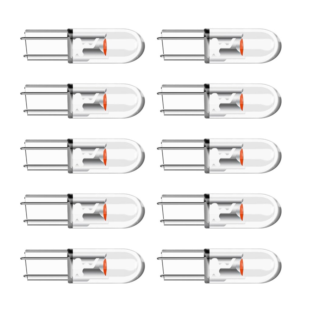 Упаковка из 10 светодиодных ламп Приборной панели T5, Энергоэффективных и долговечных светодиодных Ламп Приборной панели для освещения салона автомобиля